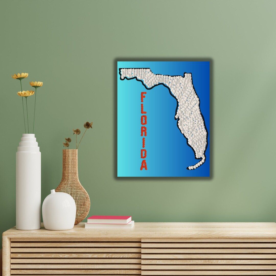 Vibrant Florida Coastal Digital Painting Sea Shells and - Etsy