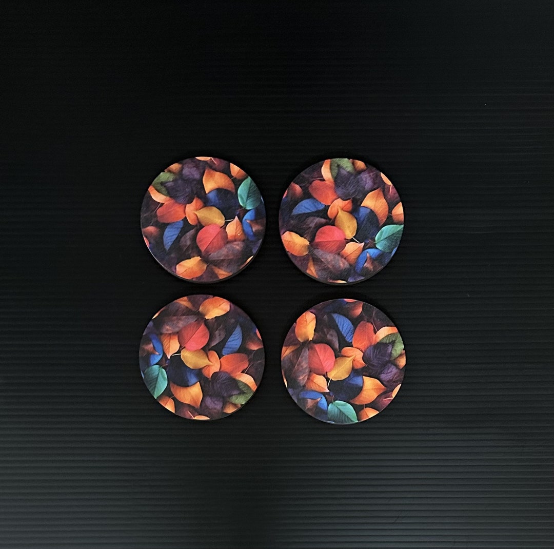Fall Leaves Coasters Thanksgiving Decor Autumn Decoration Fall Colors ...