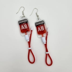 Blood Bag Earrings Fake Blood - Etsy