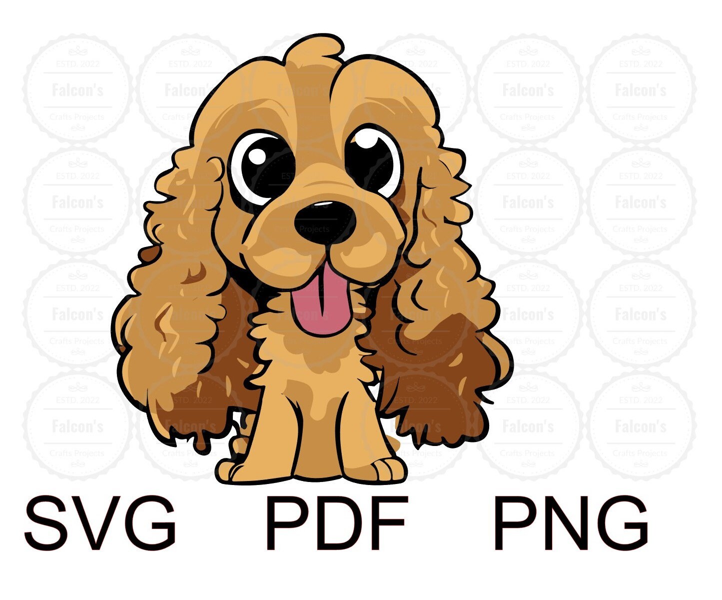 Cocker Spaniels - Layered - SVG - PNG - PDF - Vector -art - Cricut ...