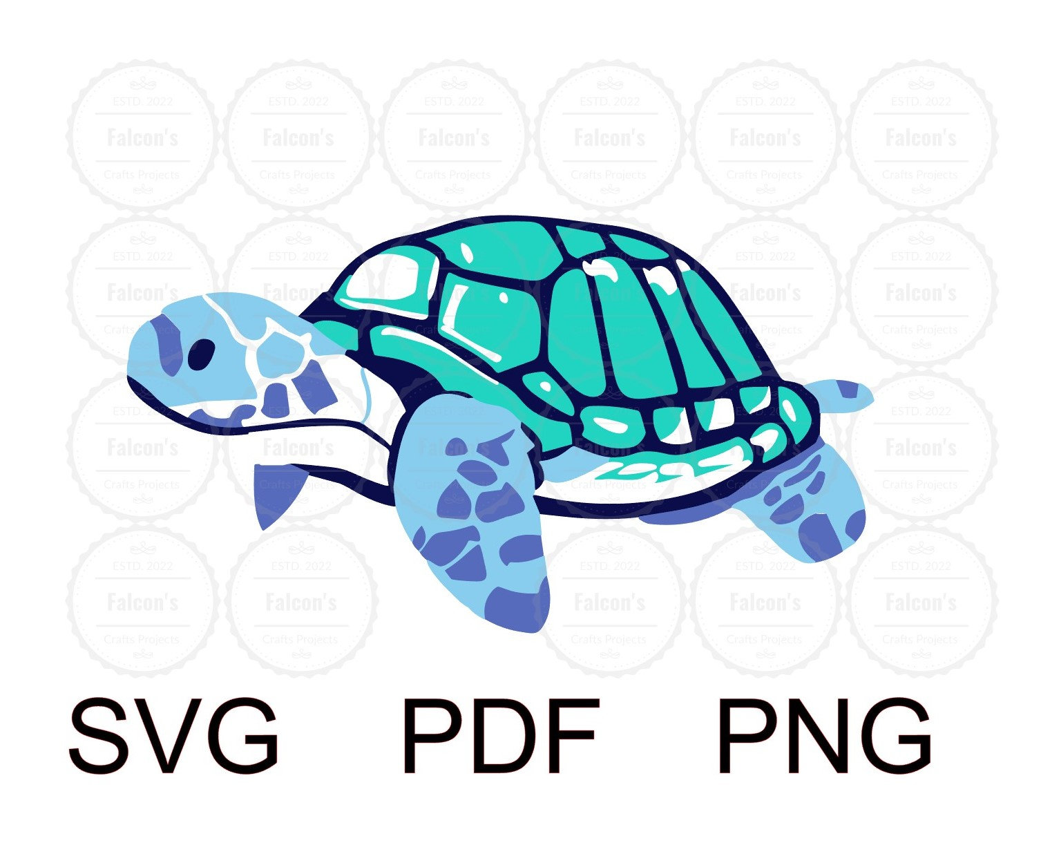 Sea Turtle SVG, Sea Turtle PNG, for Cricut, for Silhouette Studio, Cut ...