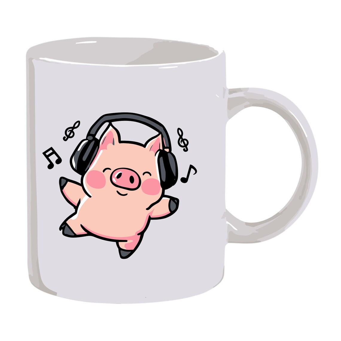 Pig SVG, Dancing Pig SVG, Singing Pig, Little Pig With Headphones ...