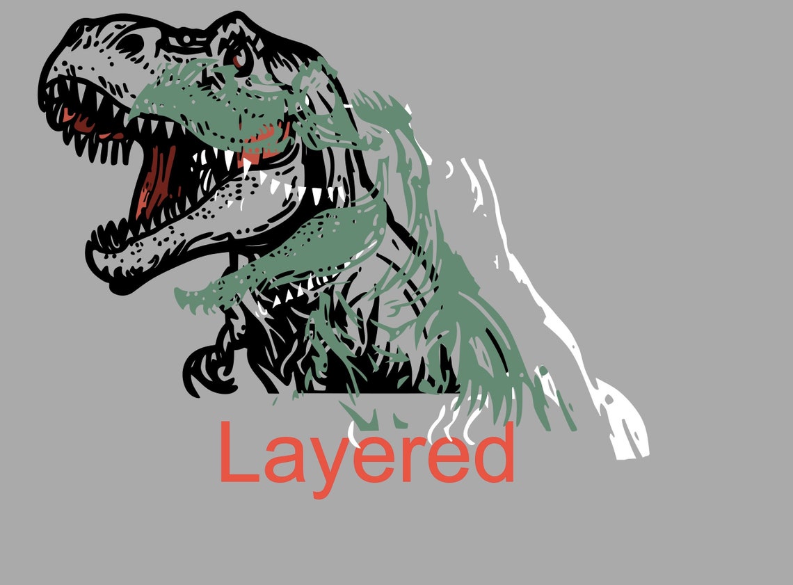 Tyrannosaurus SVG, T-rex PNG, Rex, Dinosaur, Layered, PDF, for Cricut ...