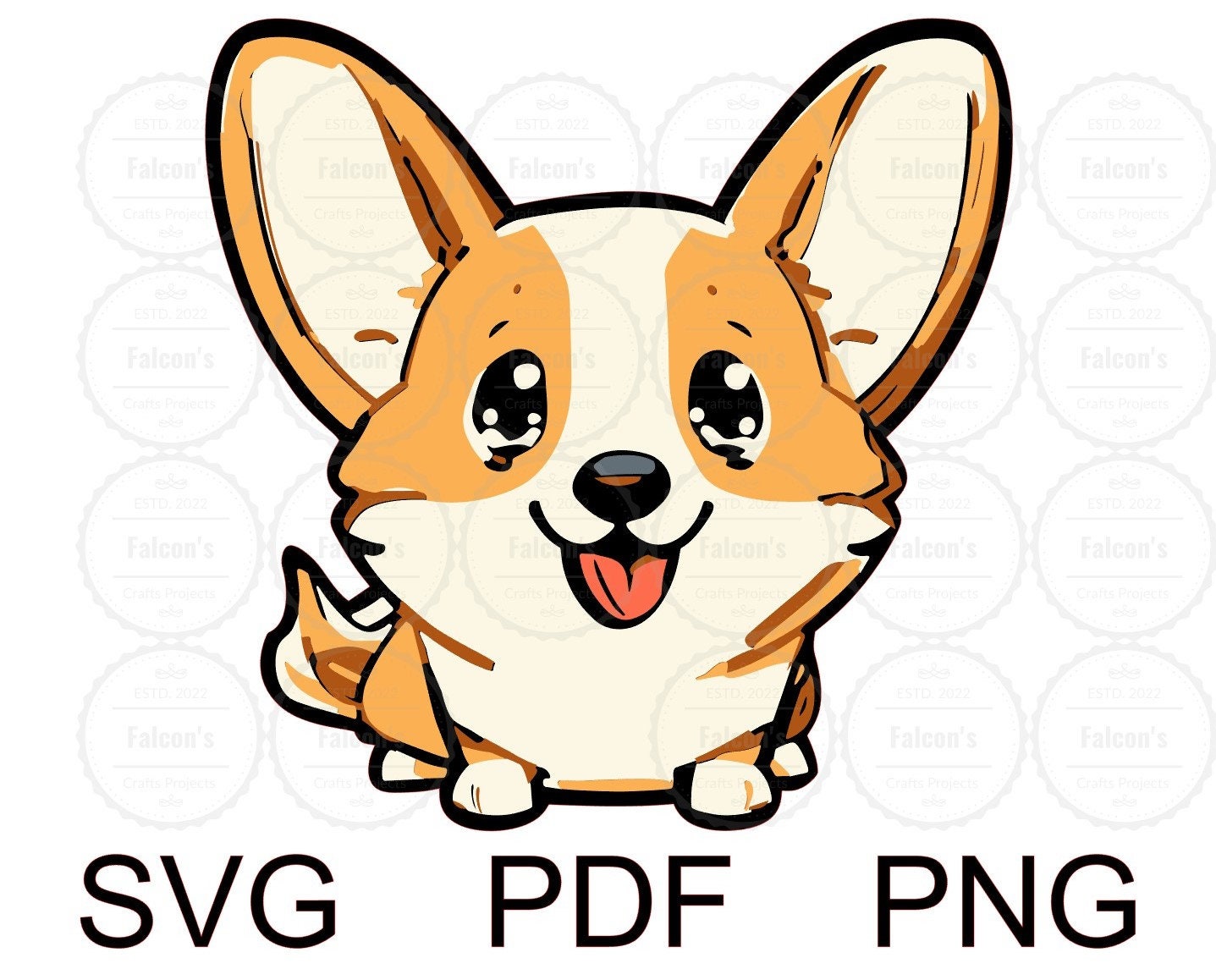 Corgi Dog - Layered - SVG - PNG - PDF - Vector -art - Cricut ...