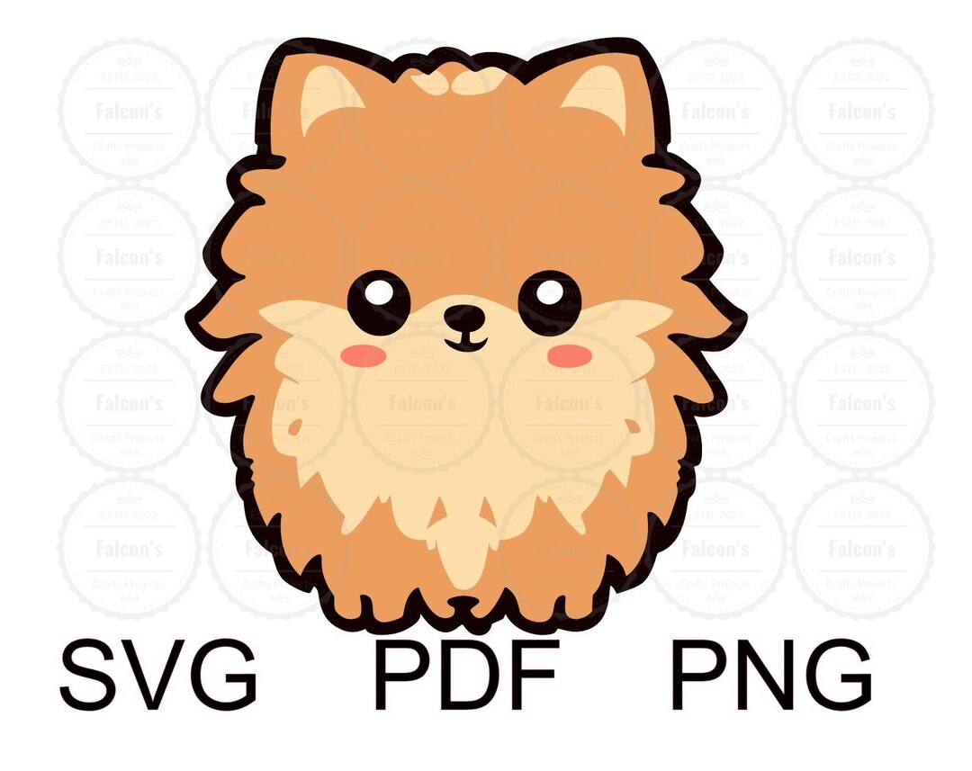 Cute Pomeranian Dog - Layered - SVG - PNG - PDF - Vector -art - Cricut ...
