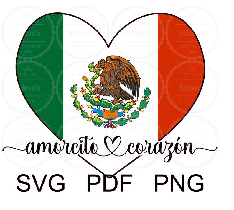 Amorcito Corazón SVG, México, Septiembre, Patria, Sublimation Design - Etsy