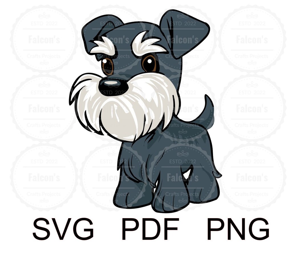 Schnauzer SVG, Schnauzer Dog SVG, Schnauzer Layered, Cute Schnauzer ...