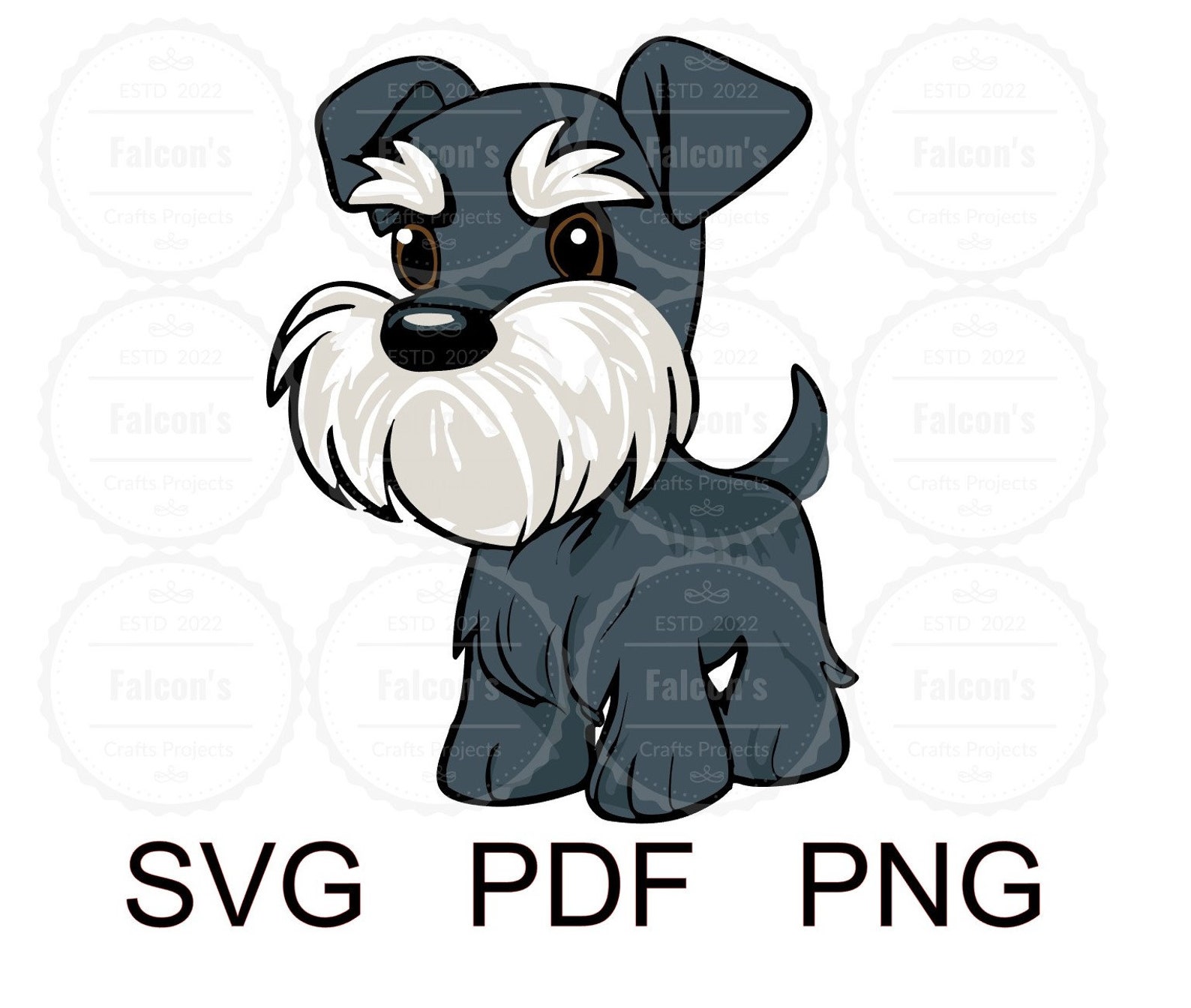 Schnauzer SVG, Schnauzer Dog SVG, Schnauzer Layered, Cute Schnauzer ...