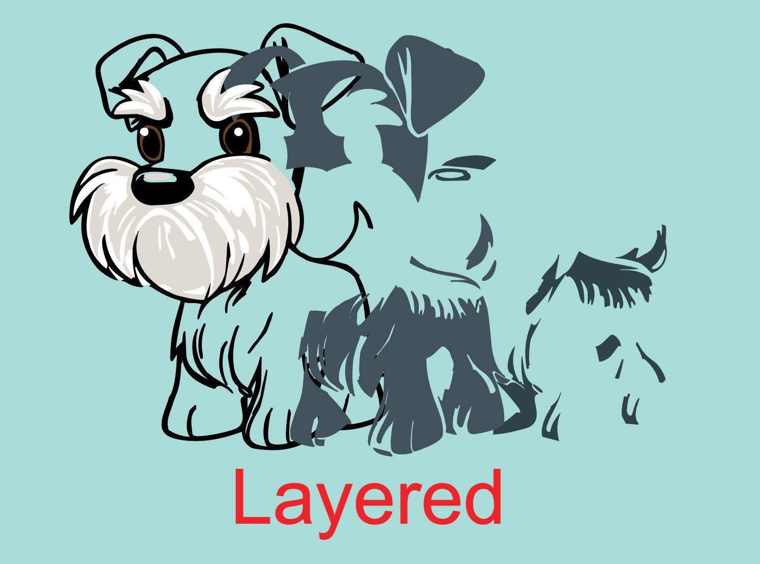 Schnauzer SVG, Schnauzer Dog SVG, Schnauzer Layered, Cute Schnauzer ...