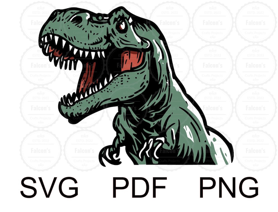 Tyrannosaurus Rex SVG, Layered Dinosaur Cut File (PDF) - Etsy