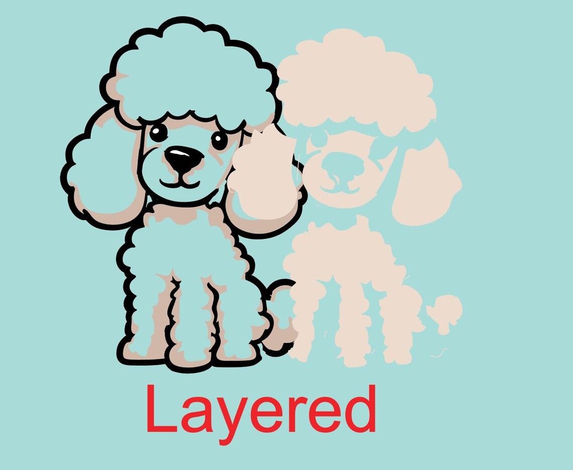 Poodle SVG, Poddle Dog SVG, Layered - PNG - Pdf- Vector -art - Cricut ...