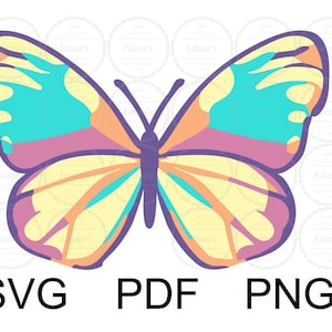 Colorful Butterfly - Layered - SVG - PNG - PDF - Vector - Art - Cricut ...