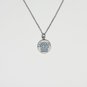 Handmade Blueberry Bouquet Pendant Necklace | Upcycled Corelle Plate ...