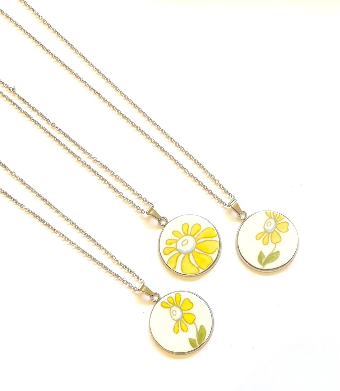 Wild Flowers Are Yellow Corelle Pendant Necklace - Etsy