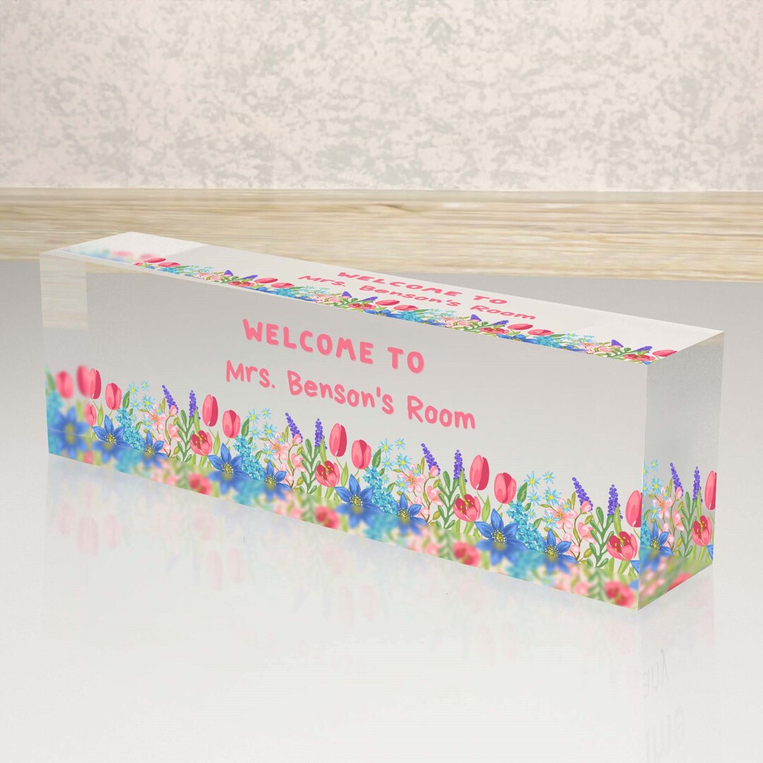 Custom Acrylic Desk Name Plate Personalized Office Name Plaque Stylish ...