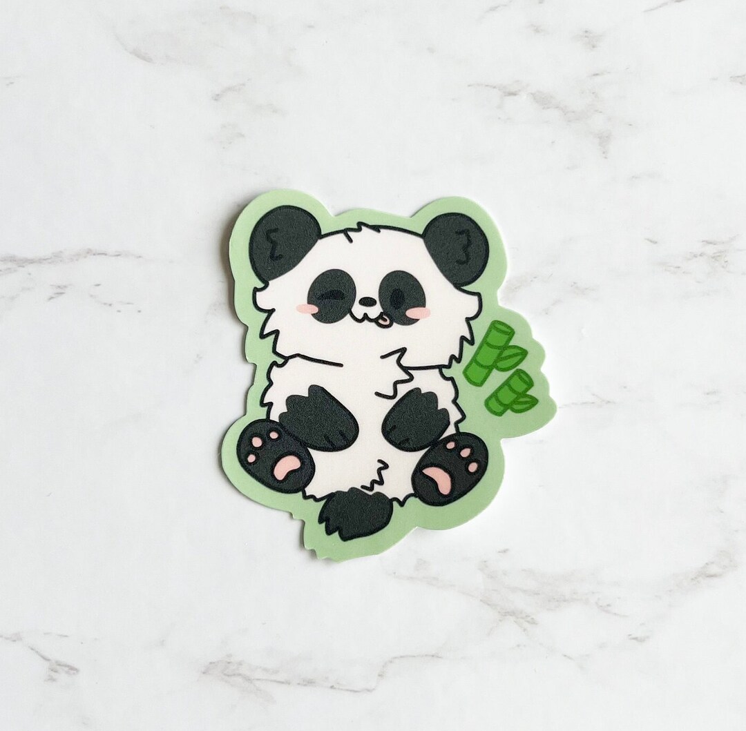 Panda Vinyl Sticker | Cute Panda Cat Sticker | Panda Sticker | Cute ...