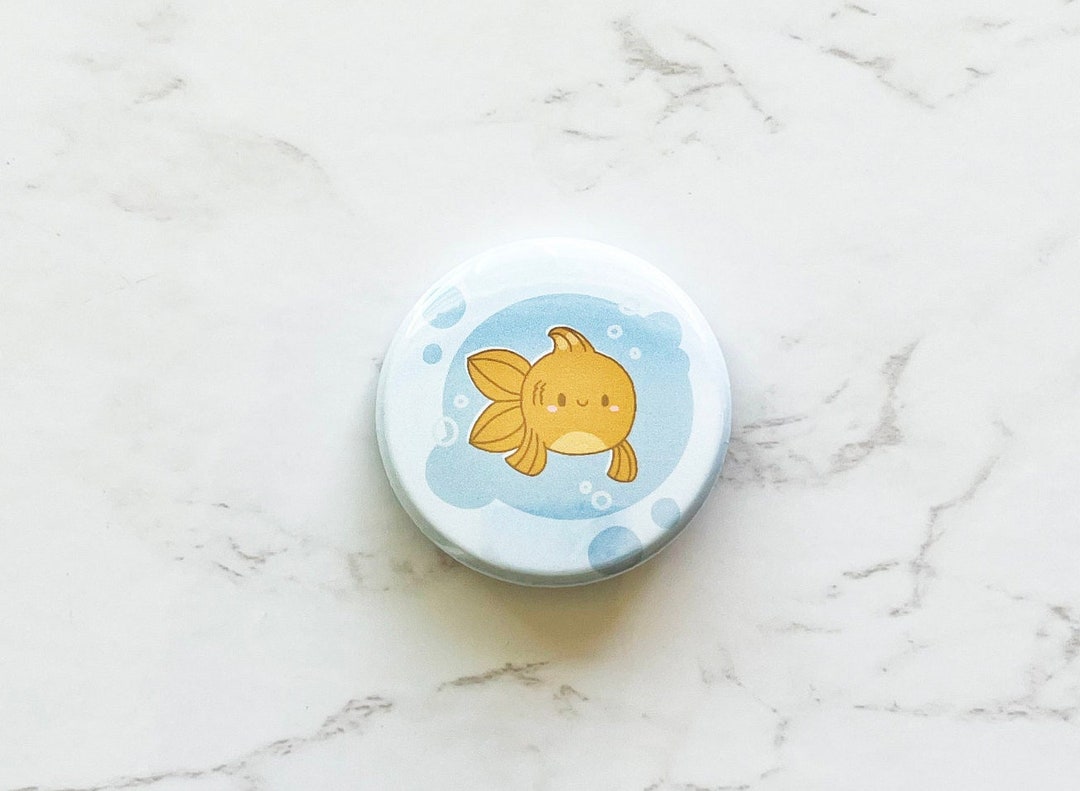Orange Goldfish 1.5 Pinback Button Goldfish Button Orange Goldfish ...