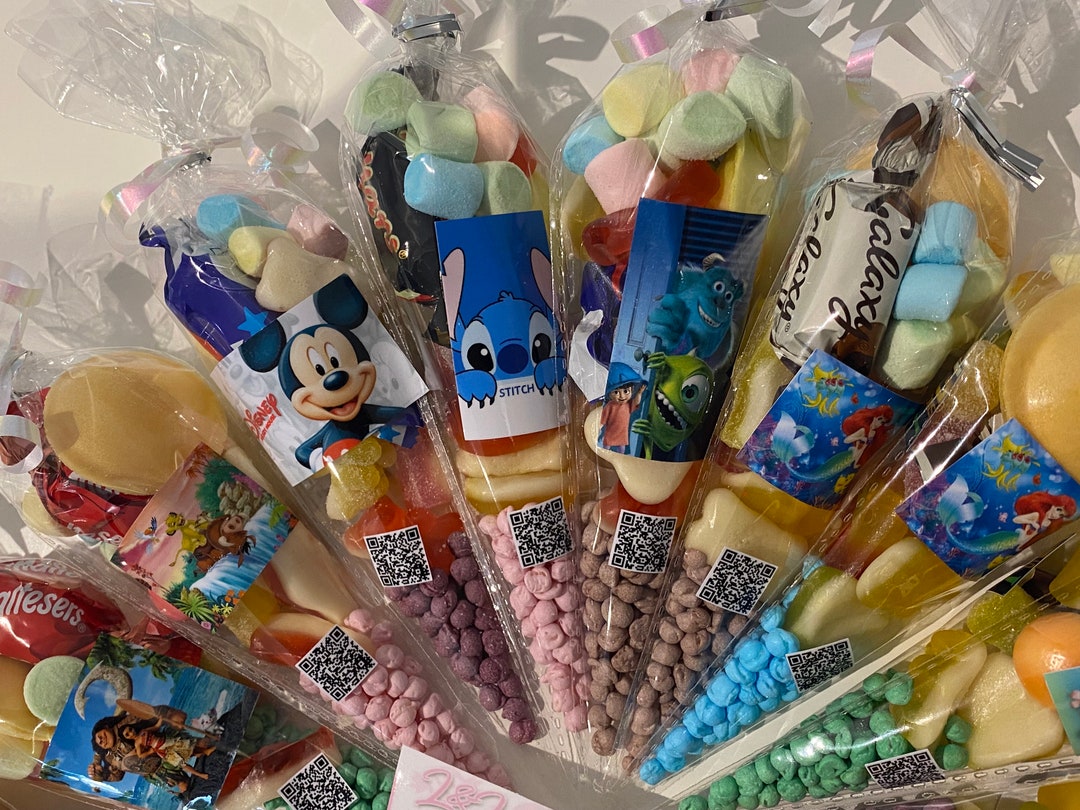 Disney Themed Sweet Cones With Personalised Sticker Any Disney ...