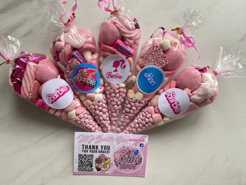 Barbie Themed Sweet Cones - Etsy