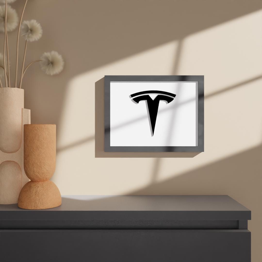 3D Tesla Acrylic Glass Logo - Etsy