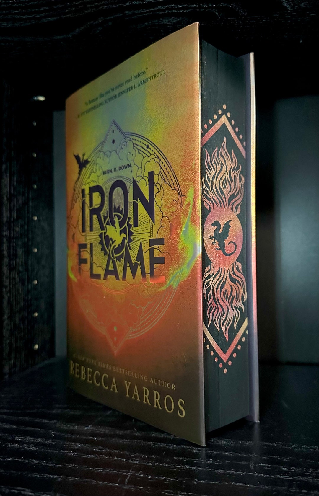 Iron Flame | Custom Stenciled Sprayed Edges - Etsy