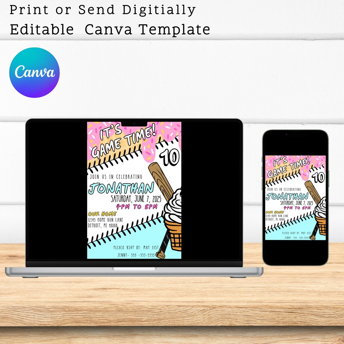 Editable Baseball Invitation Template Baseball Drip Baseball Drip Ice ...