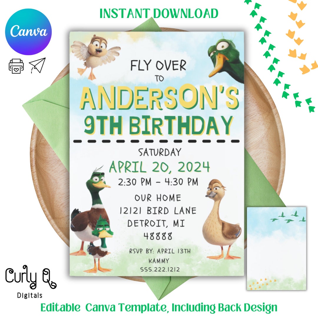 Editable Migration Invitation Migration Party Migration Birthday ...