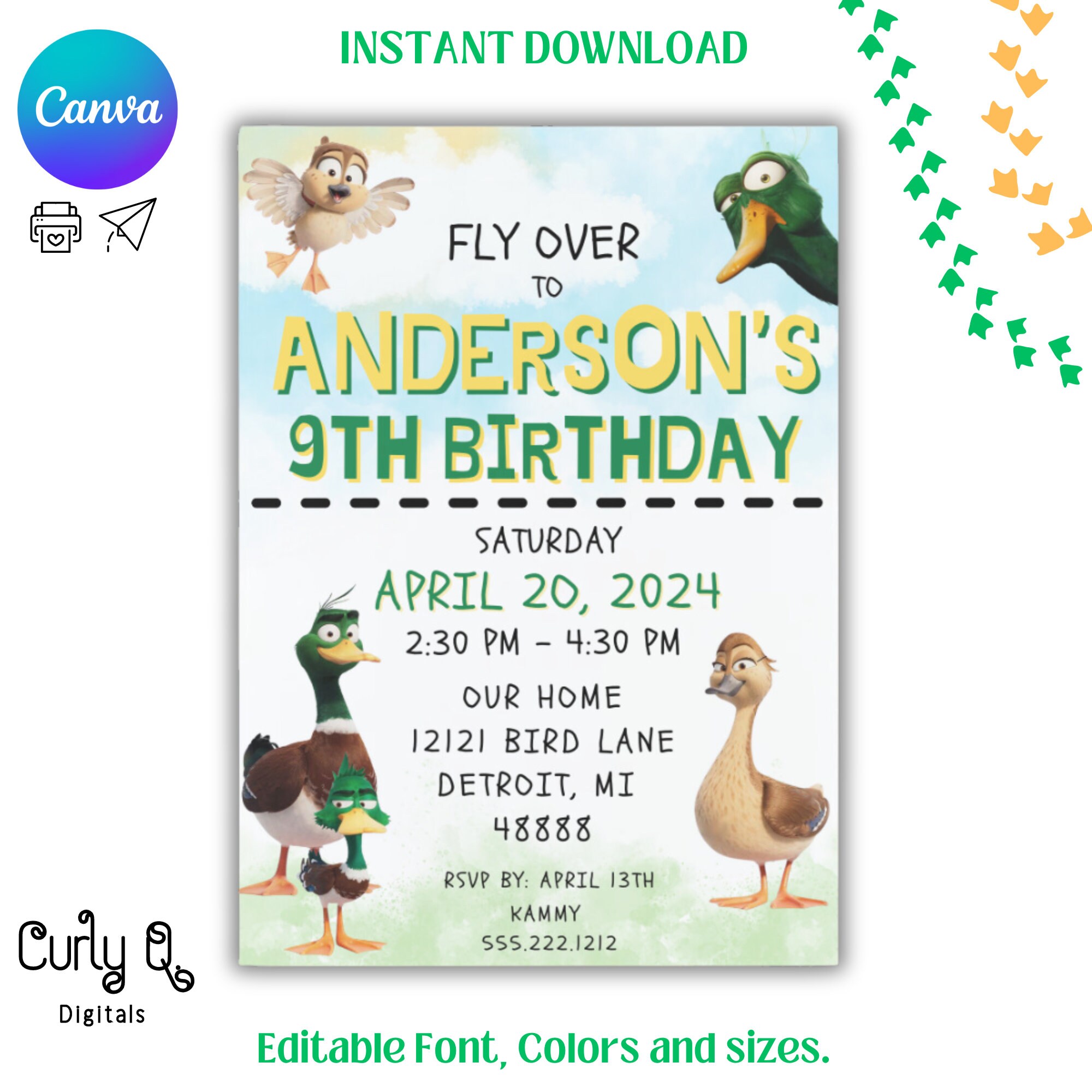 Editable Migration Invitation Migration Party Migration Birthday ...