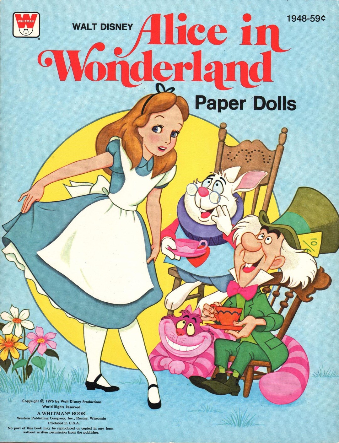 Vintage "alice in Wonderland" Paper Dolls Printable PDF - Vintage ...