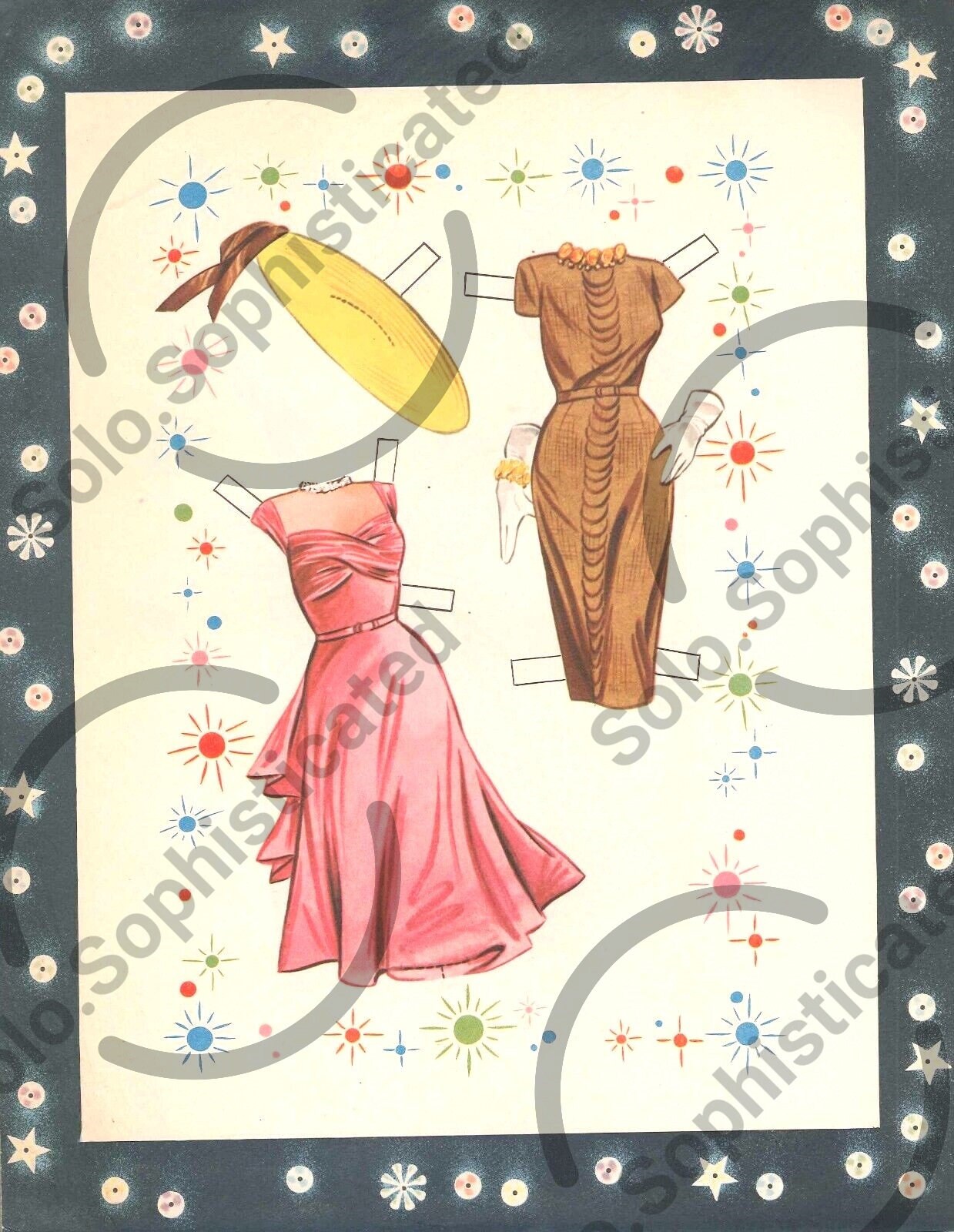 Vintage "fabulous High Fashion" - Printable PDF, Vintage 1950s [digital ...