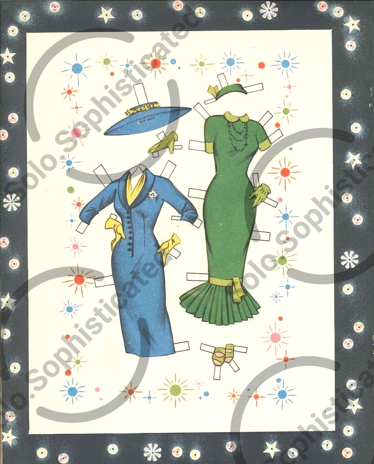 Vintage "fabulous High Fashion" - Printable PDF, Vintage 1950s [digital ...