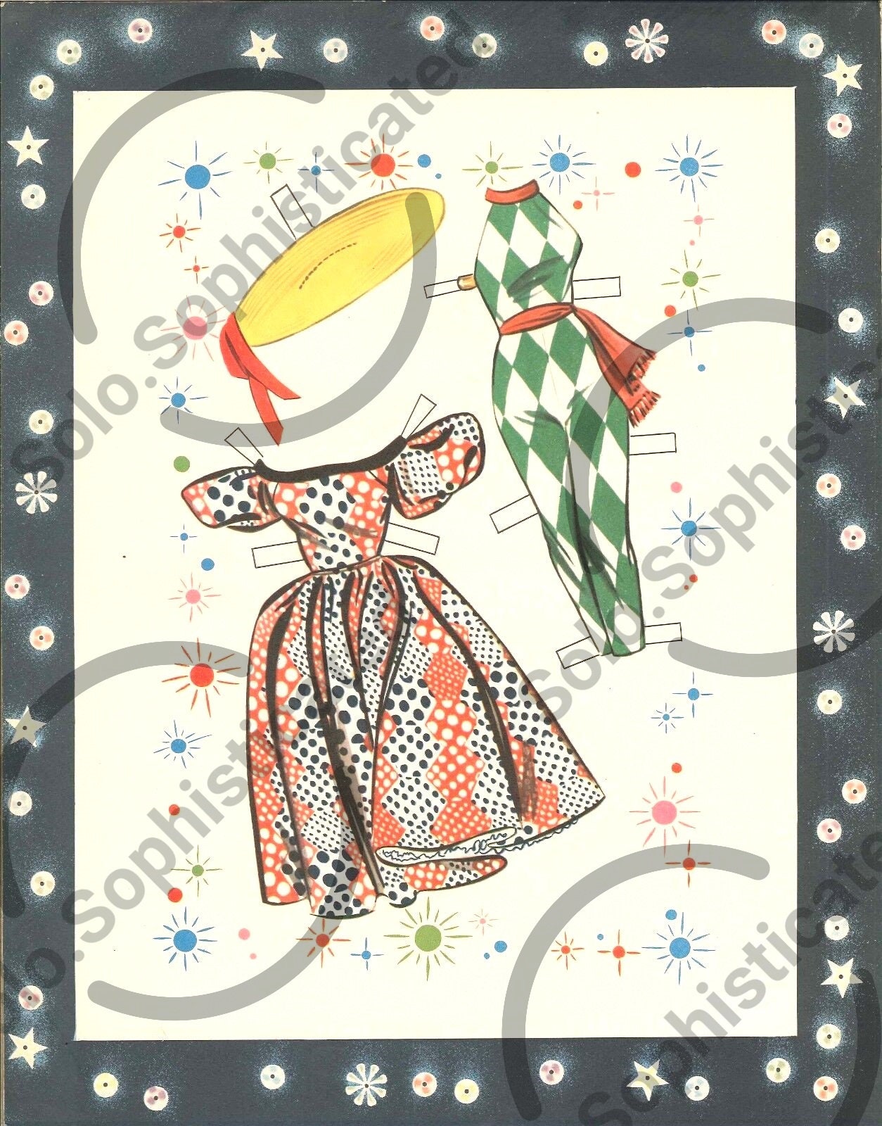 Vintage fabulous High Fashion Printable PDF, Vintage 1950s digital PDF ...