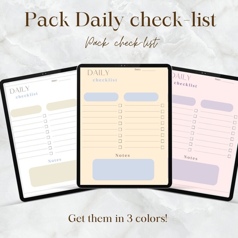 Printable Check-list Template| Simple List for Planner| Digital Planner ...