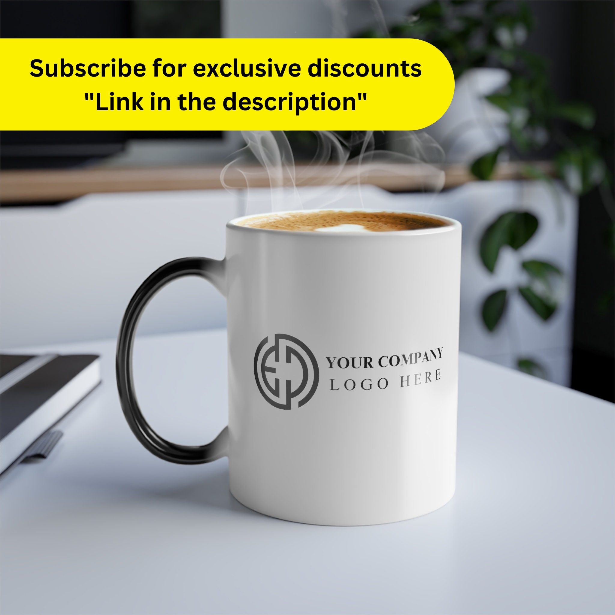 Personalized Logo Mug - Custom Ceramic Coffee Cup - Unique Branding ...