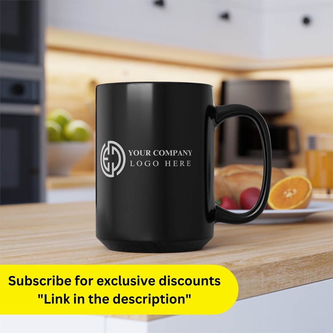 Personalized Logo Mug - Custom Ceramic Coffee Cup - Unique Branding ...