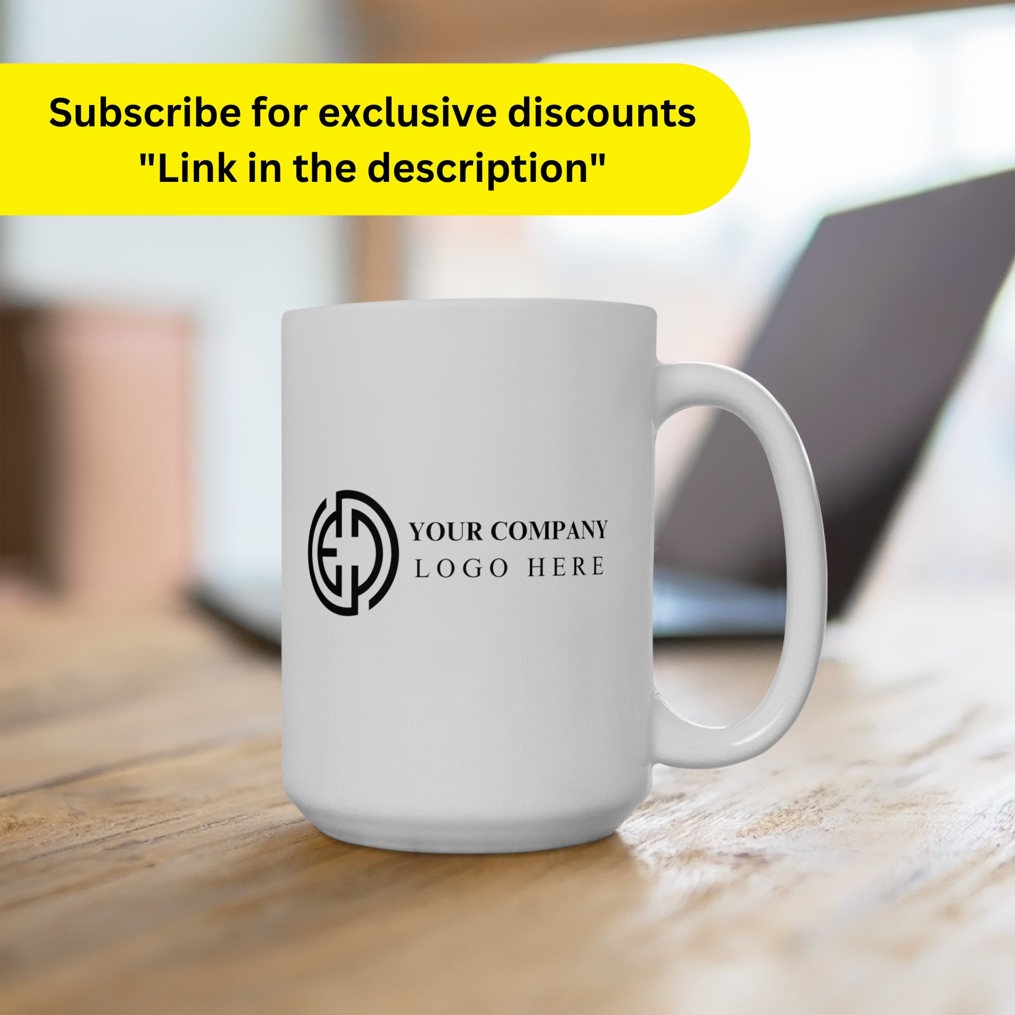 Personalized Logo Mug - Custom Ceramic Coffee Cup - Unique Branding ...