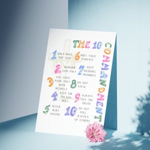 The 10 Commandments Poster | Christian | Homeschooling | Children's ...