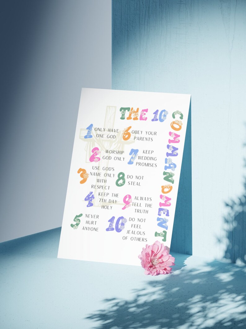 The 10 Commandments Poster | Christian | Homeschooling | Children's ...