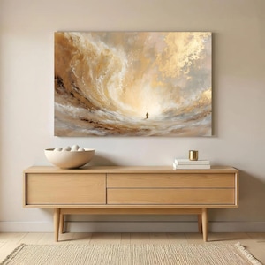 Parting of the Red Sea | Abstract Moses Painting, Gold Christian Wall ...