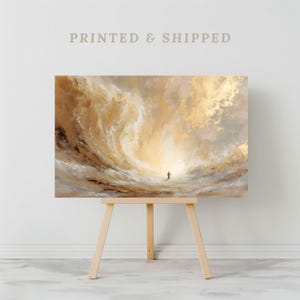 Parting of the Red Sea | Abstract Moses Painting, Gold Christian Wall ...
