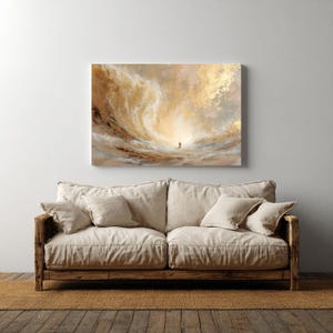 Parting of the Red Sea | Abstract Moses Painting, Gold Christian Wall ...