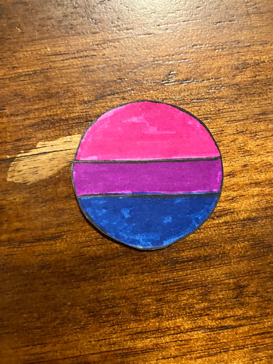 Bisexual Flag Circle Sticker - Etsy