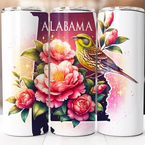 State of Alabama Tumbler Wrap, 20oz Skinny Tumbler Digital Download PNG ...