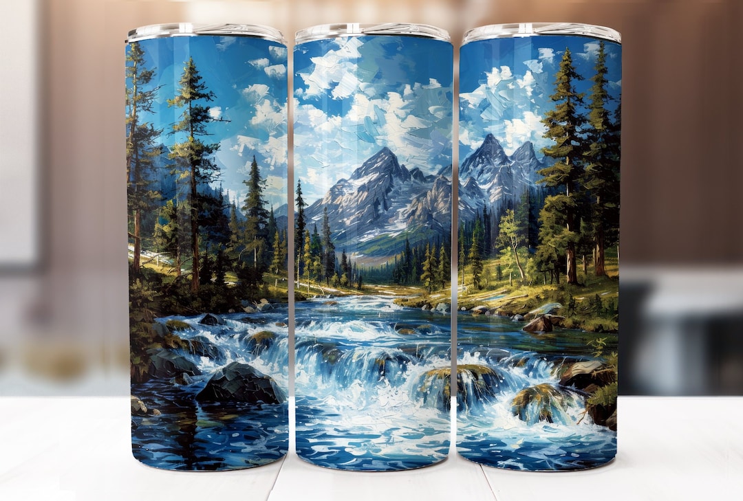 Nature Sublimation Design, 20oz Skinny Tumbler Digital Download PNG ...