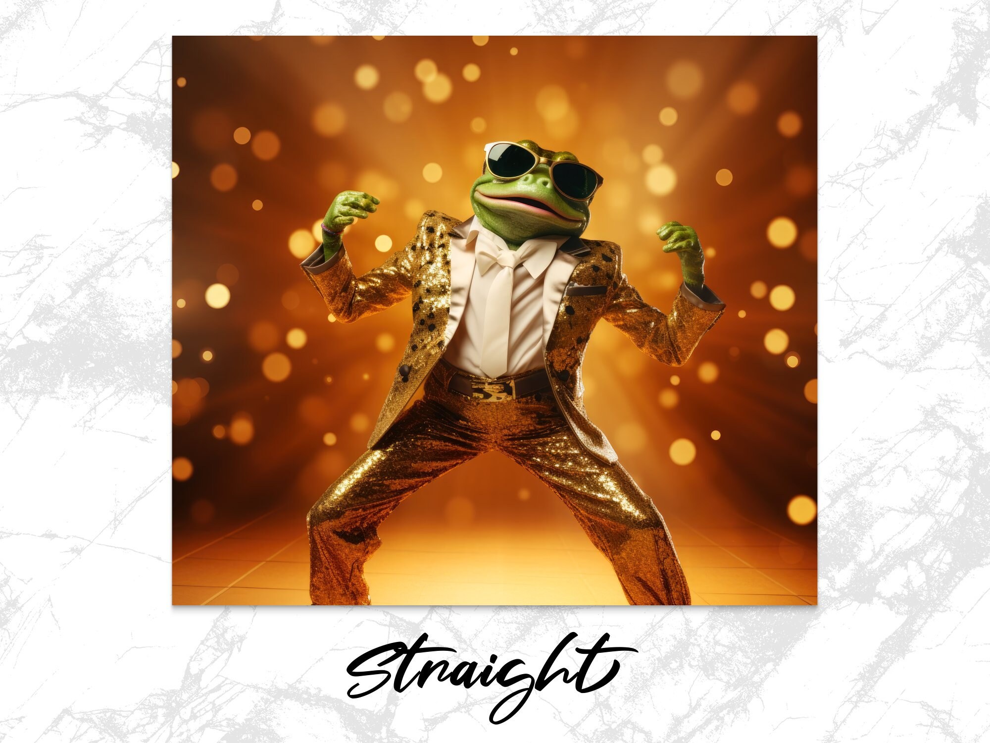 Disco Frog Sublimation Design 20oz Skinny Tumbler Digital - Etsy