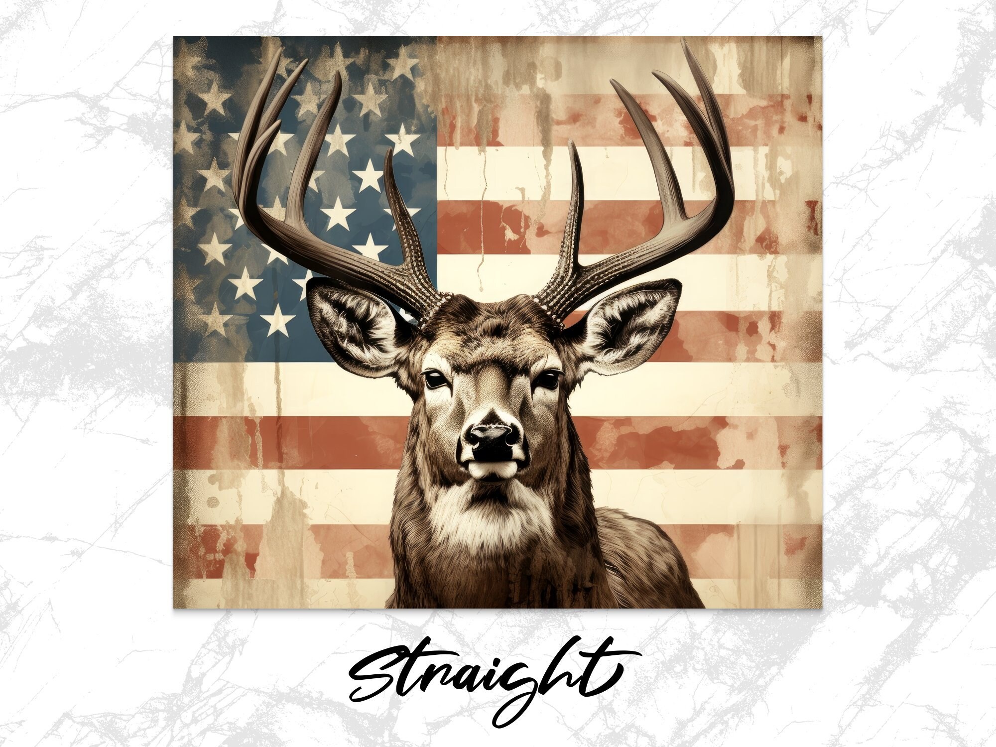 American Deer Hunting Sublimation Design 20oz Skinny Tumbler - Etsy