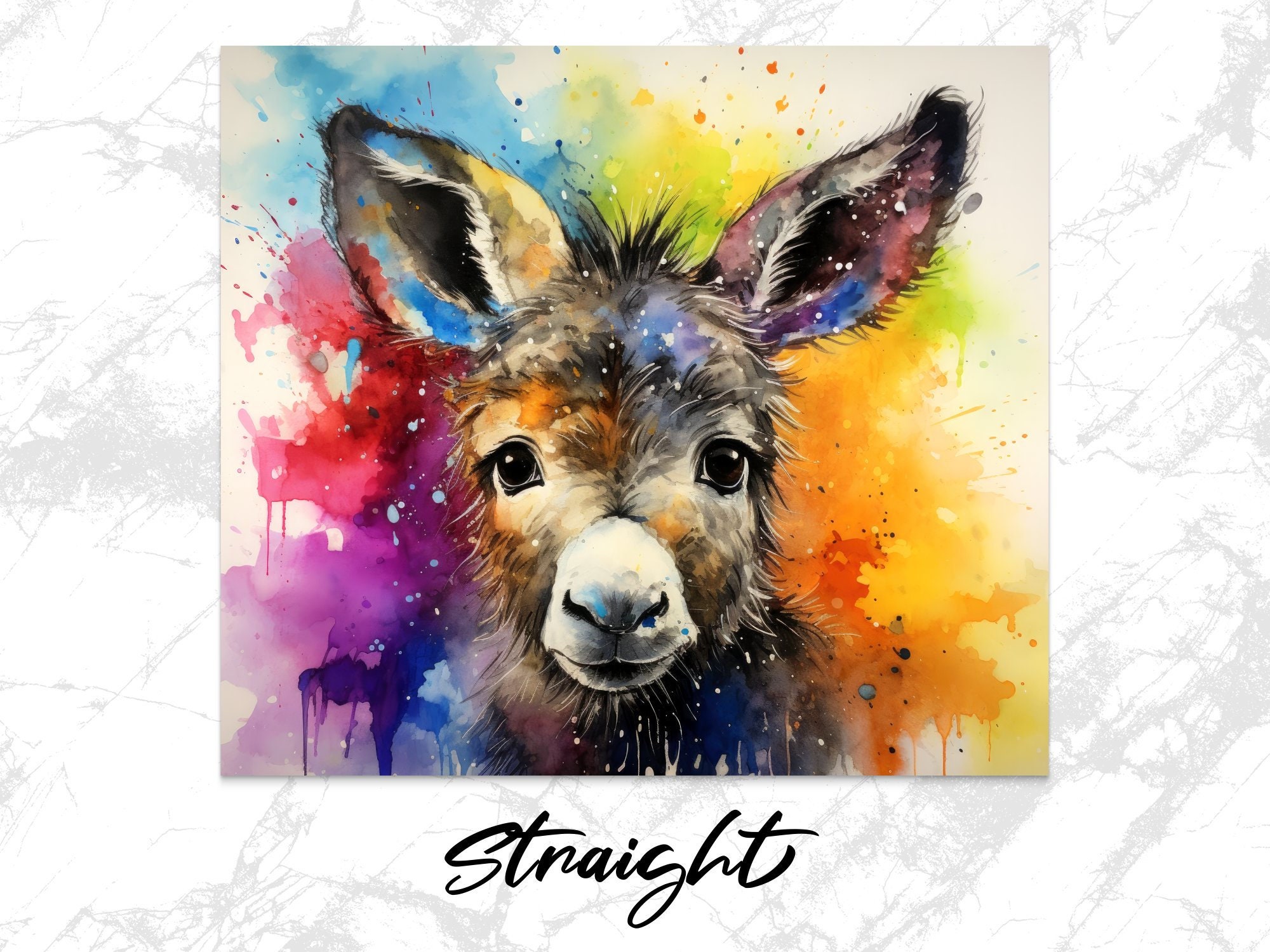 Alcohol Ink Donkey Sublimation Design 20oz Skinny Tumbler - Etsy