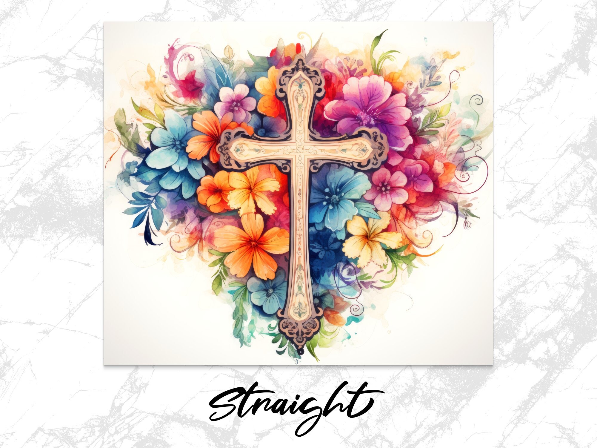 Christian Cross Sublimation Design 20oz Skinny Tumbler - Etsy