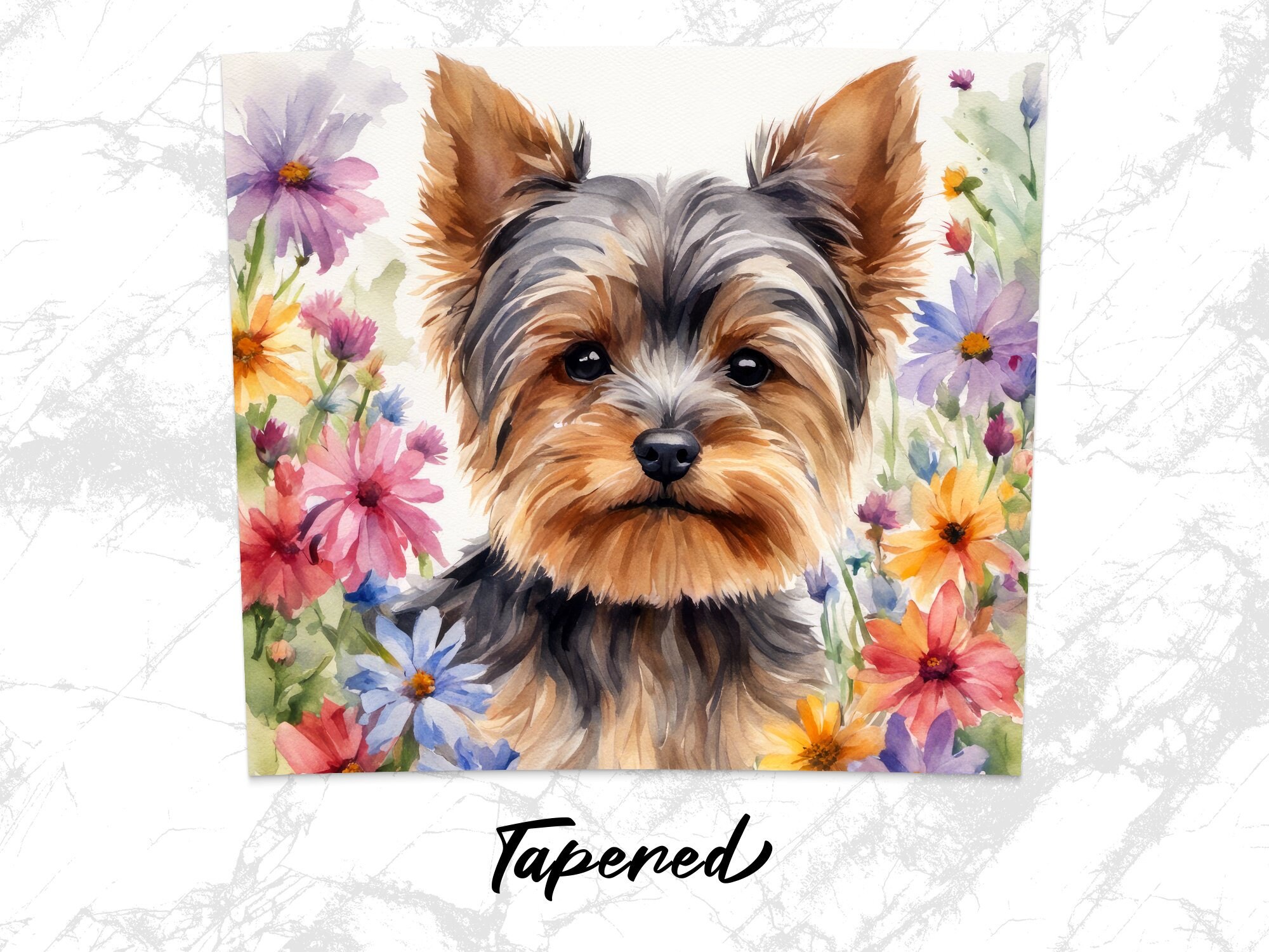 Yorkie Sublimation Design 20oz Skinny Tumbler Digital - Etsy