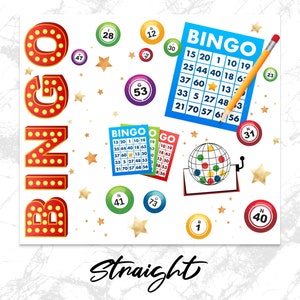 Bingo Sublimation Design, 20oz Skinny Tumbler Digital Download PNG ...